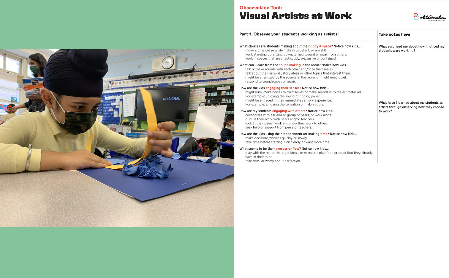 (PDF) Observe & Support Tool: Visual Arts - BRIDGES