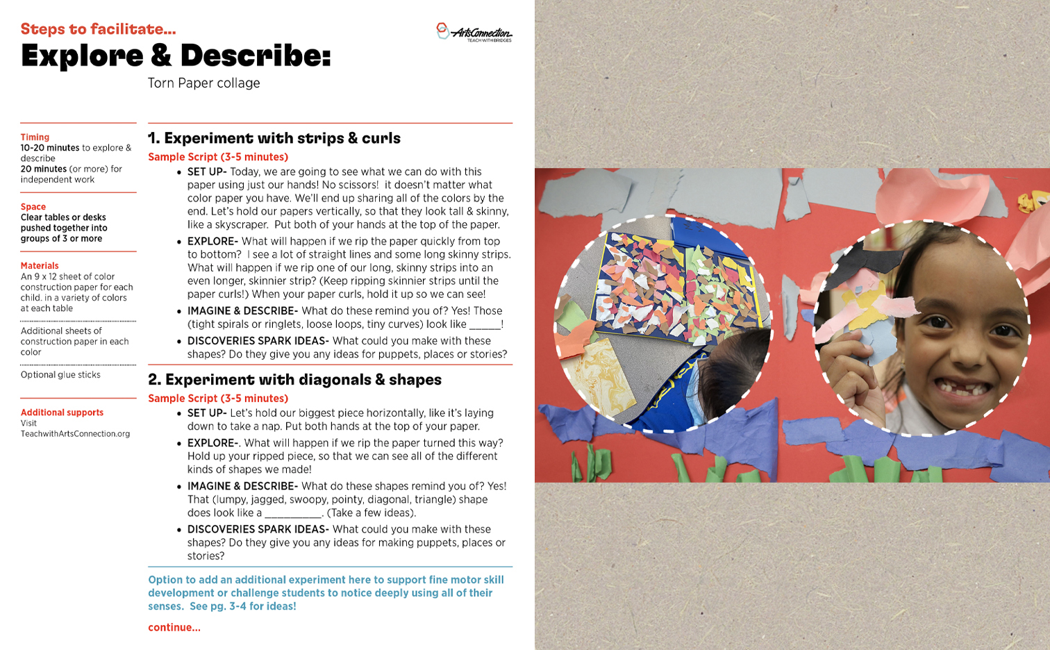 (PDF) Support Packet- Explore & Describe Torn Paper Collage - BRIDGES